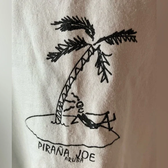 Pirana Joe | Shirts | Pirana Joe Aruba Tee Shirt Cotton Fish Logo ...
